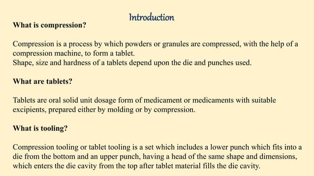 Tooling In Compression | PPTX