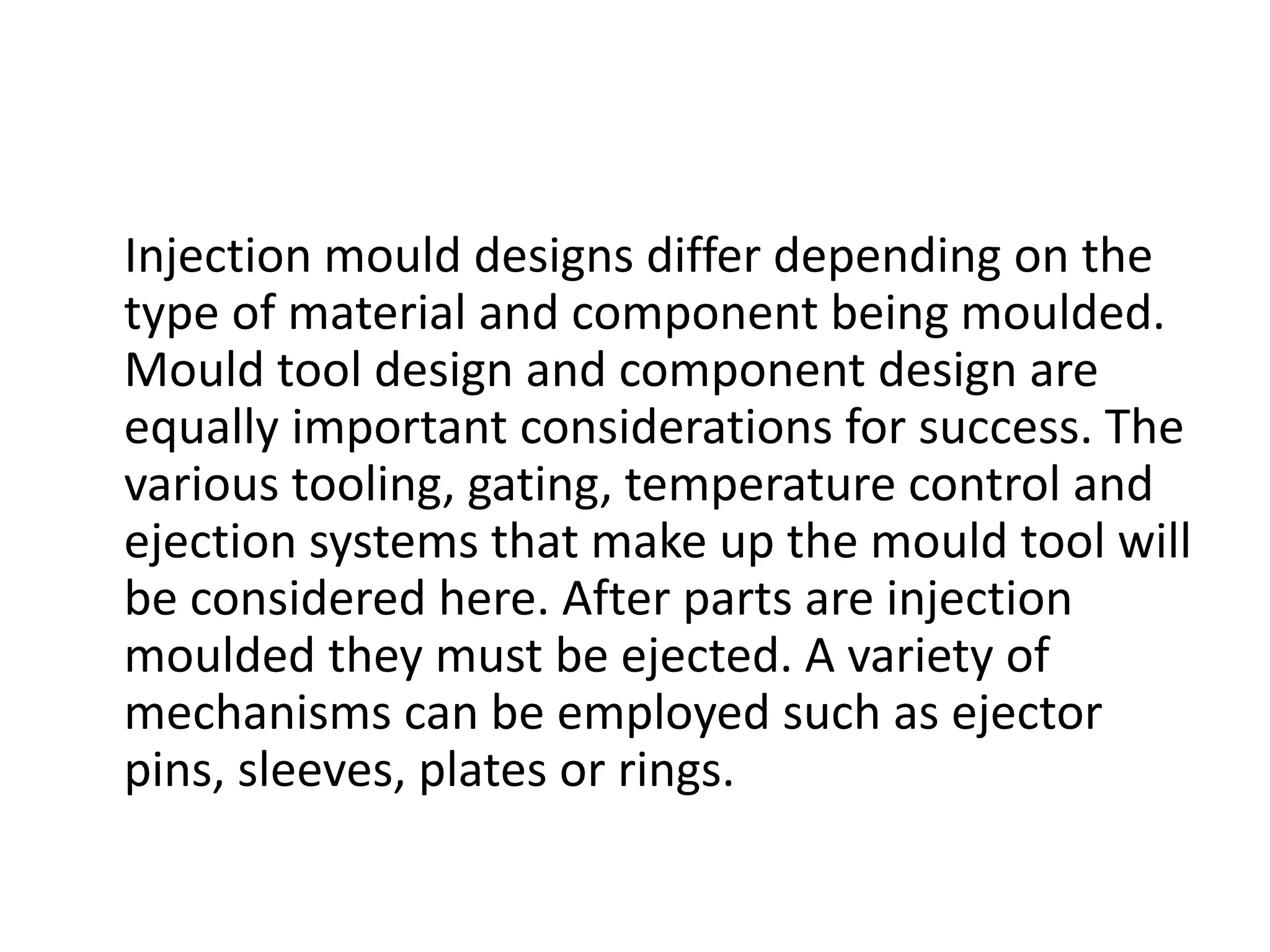 Tooling in injection moulding | PPTX