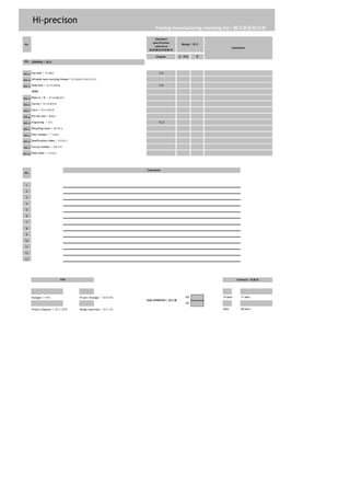 Tooling manufacturing check list | PDF | Woodworking | Arts and Crafts