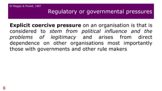 Tool: Institutional pressures on business | PPTX
