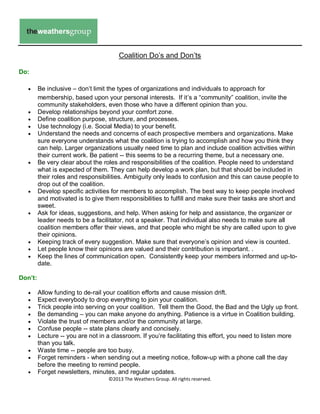 Coalition Building Toolkit | PDF