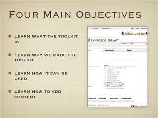 Toolkit Presentation | PDF