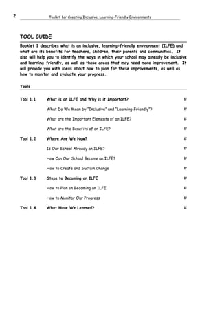 UNESCO toolkit 1:Learning-Friendly Environment(ILFE) | DOC