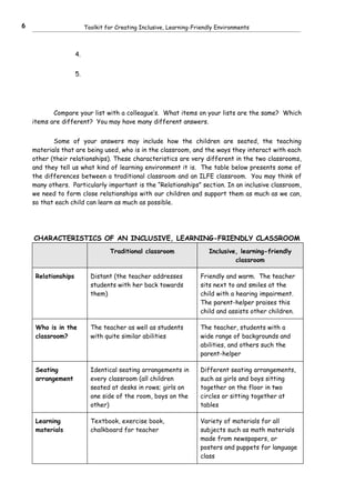 UNESCO toolkit 1:Learning-Friendly Environment(ILFE) | DOC