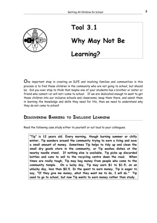 UNESCO toolkit 3: Getting All Children In School | DOC