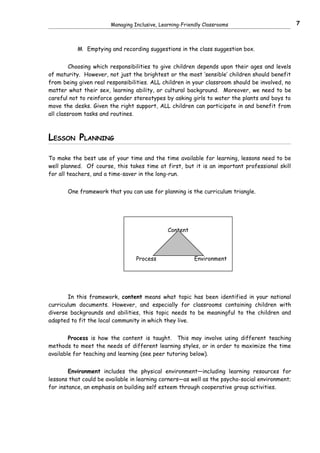 UNESCO toolkit 5: Managing Learning-Friendly Classrooms | DOC