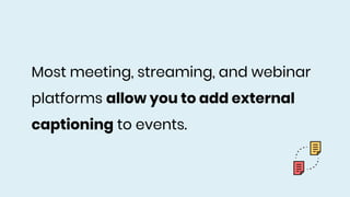 Toolkit for Live Captioning | PPT | Free Download