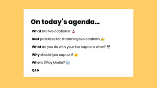 Toolkit for Live Captioning | PPT