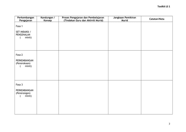 Tool kit ls 1 template rph | DOC