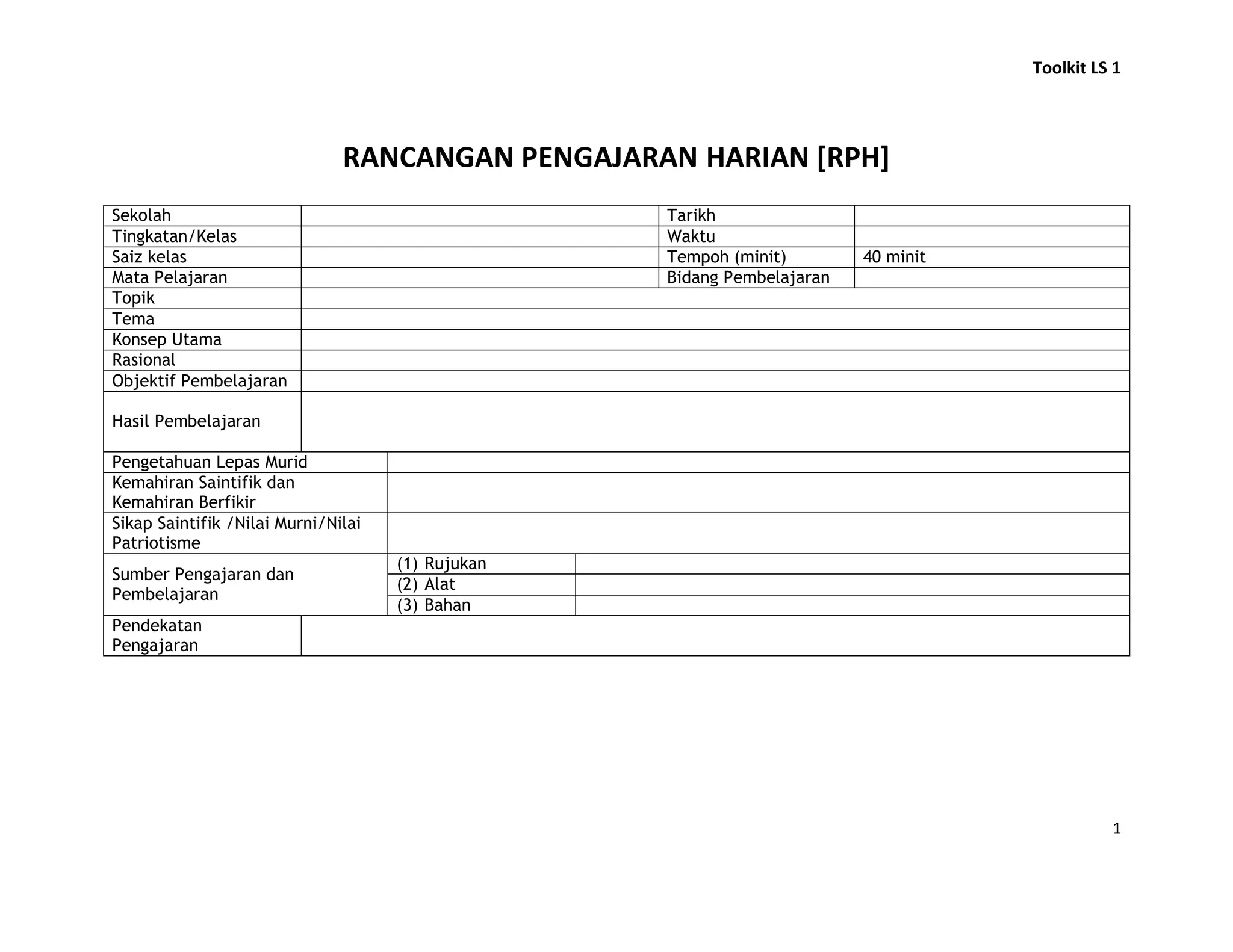 Lesson Study Tool Kit 1 RPH | PDF