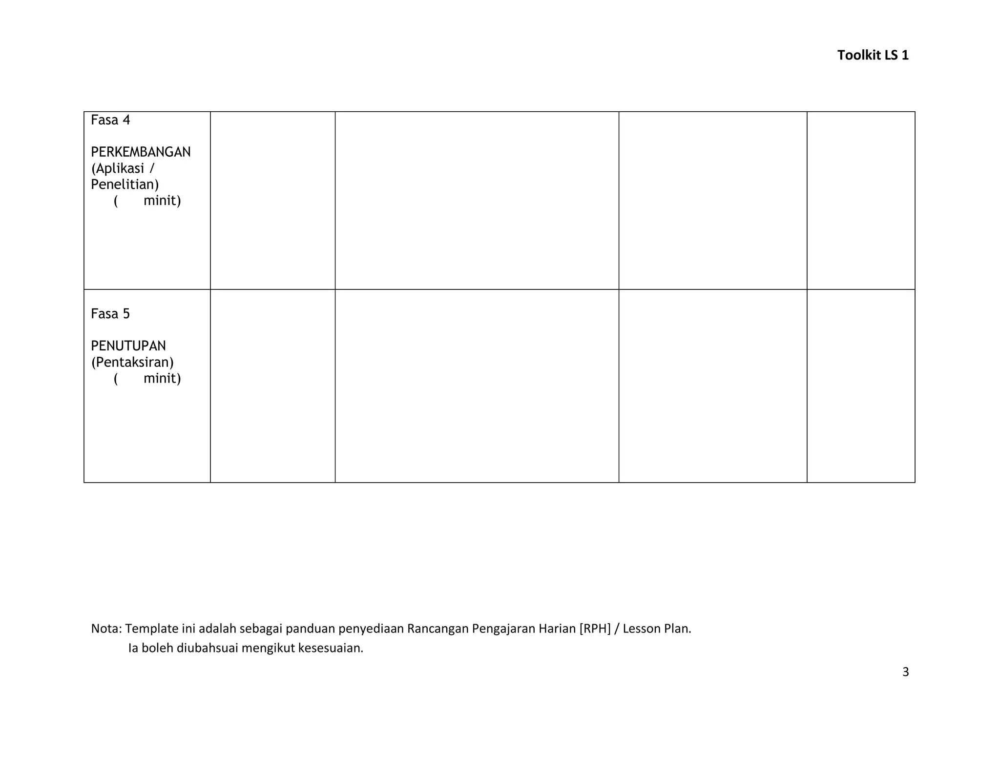 Lesson Study Tool Kit 1 RPH | PDF