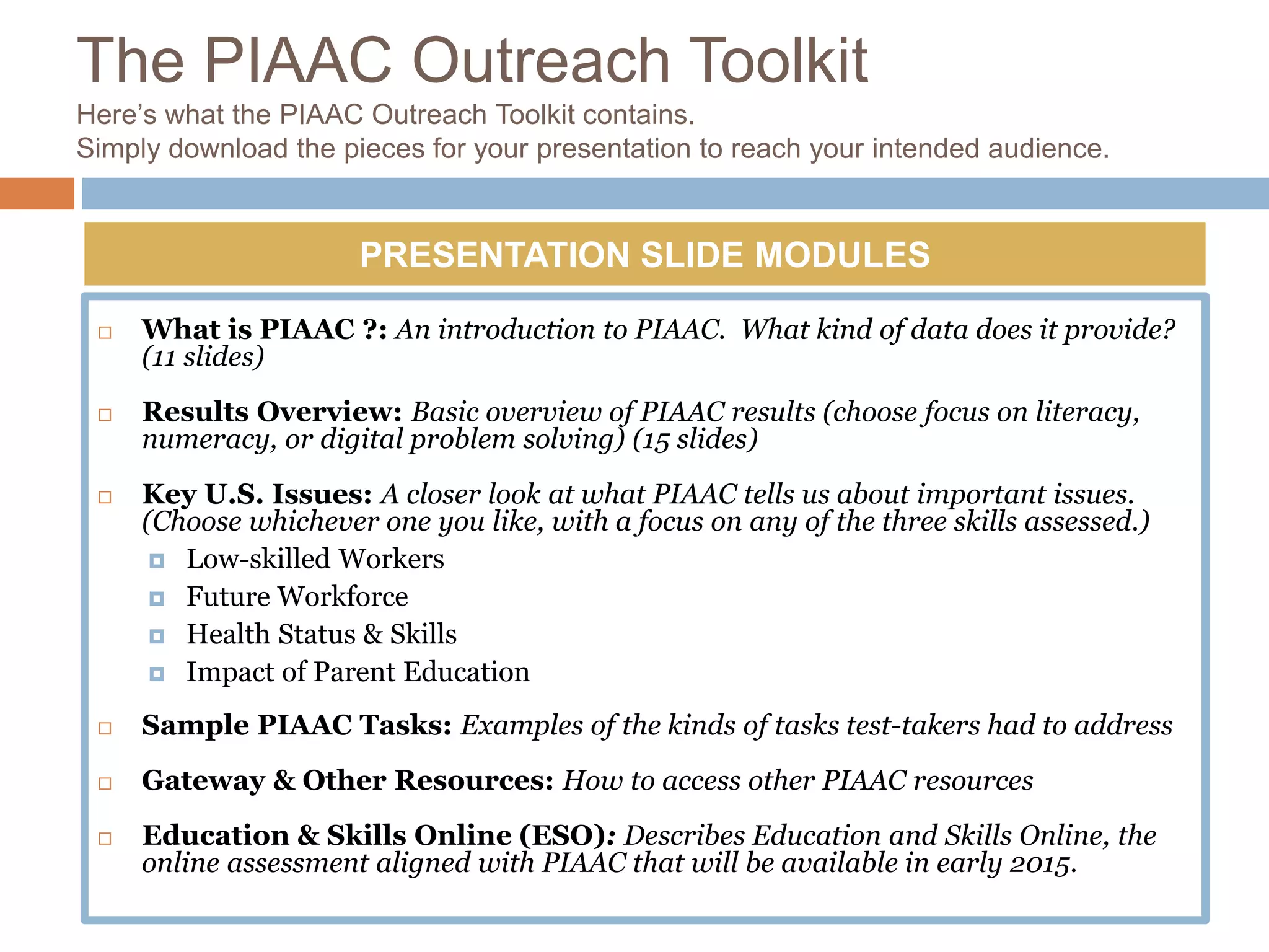 Toolkit overview slides (101314) | PPTX | Education