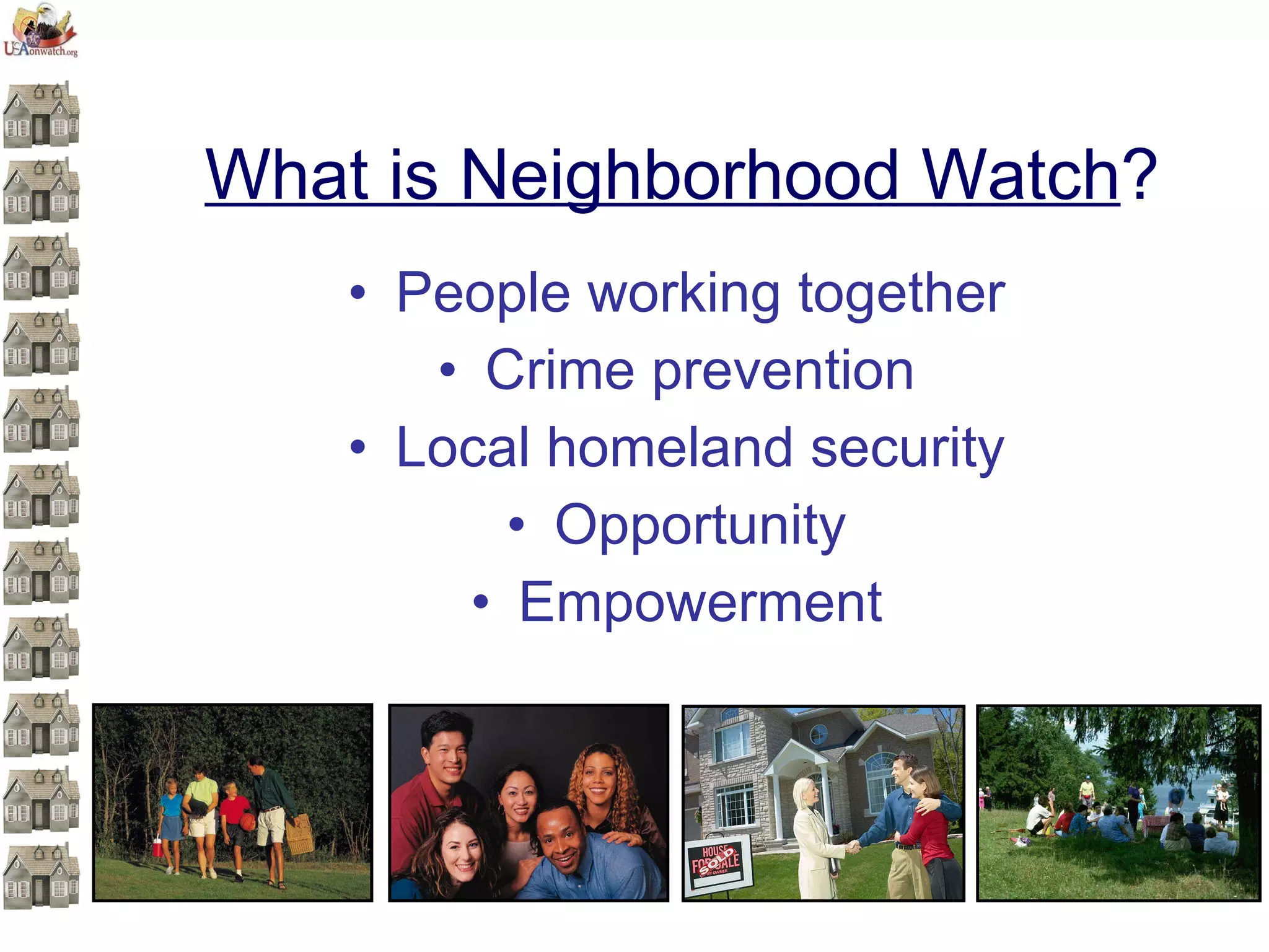 Neighborhood Watch: Toolkit Training Presentation | PPT | Crime ...