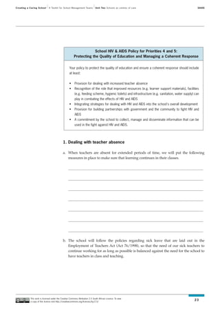 Toolkit: Unit 2 - Schools as centres of care. | PDF