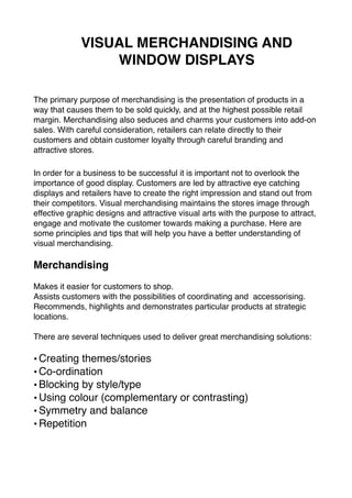 Toolkit visual merchandising | PDF