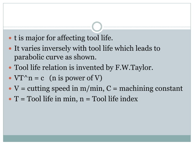 Tool life by amit hazari | PPTX | Physics | Science