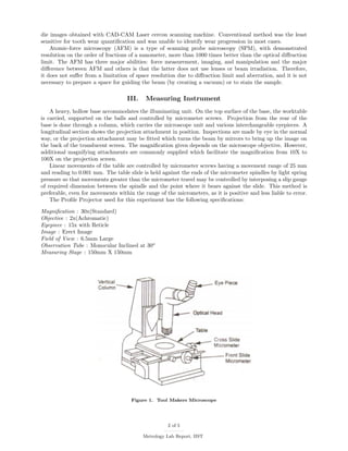 Tool maker microscope(TMM) | PDF | Woodworking | Arts and Crafts