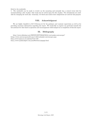 Tool maker microscope(TMM) | PDF | Woodworking | Arts and Crafts