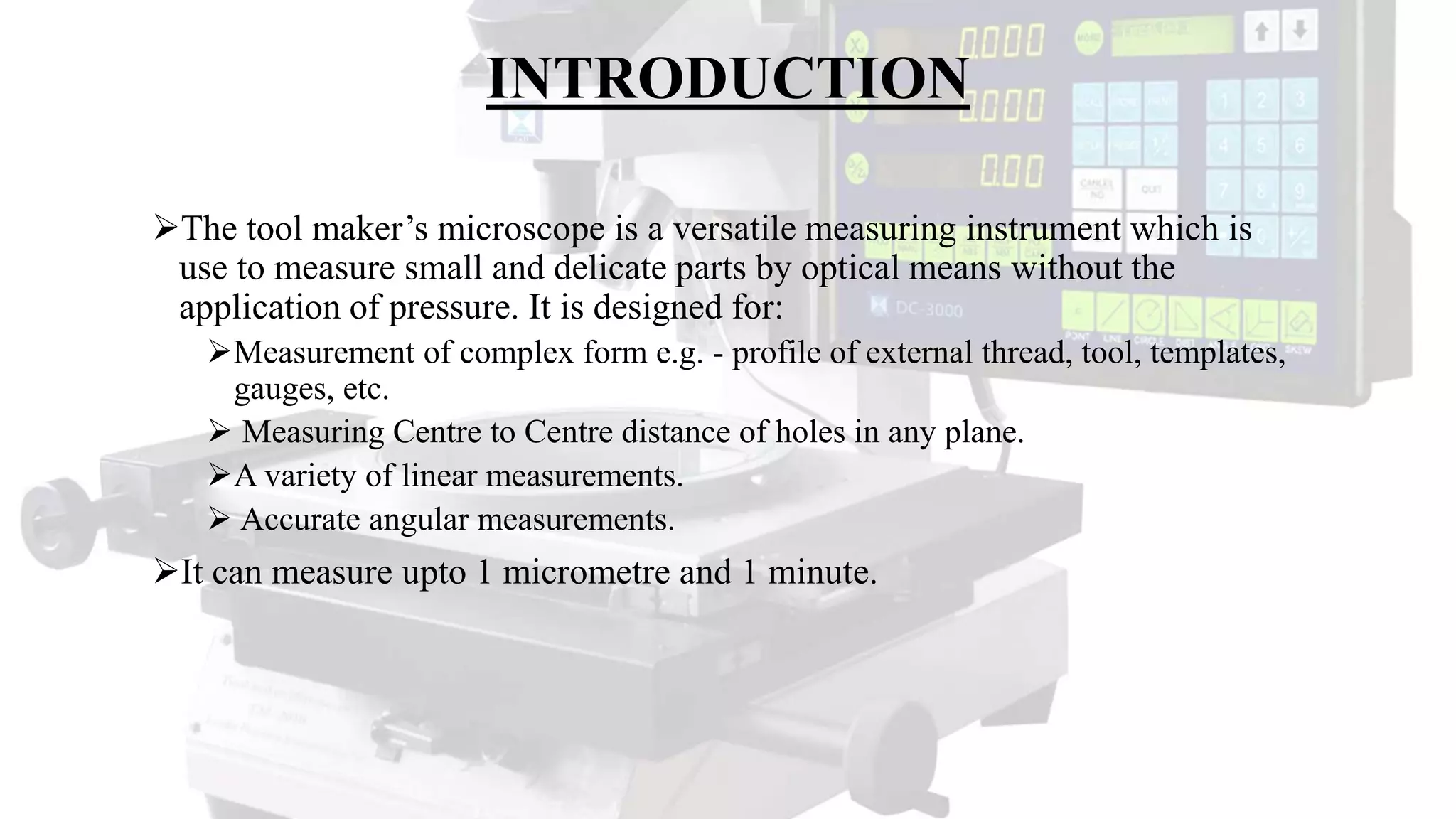 Tool maker microscope | PPTX