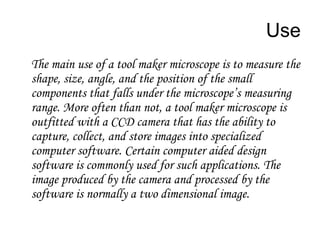 Tool maker’s microscope | PPTX