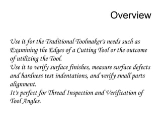 Tool maker’s microscope | PPTX