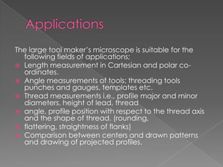 Toolmaker’s microscope(tmm) | PPTX