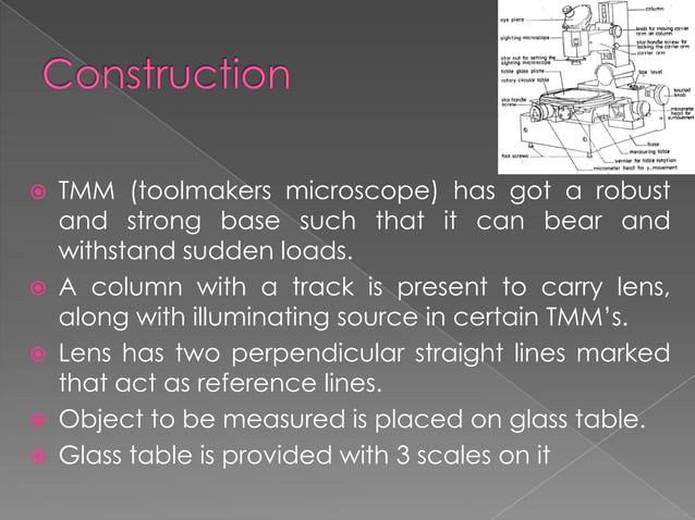 Toolmaker’s microscope(tmm) | PPTX | Physics | Science