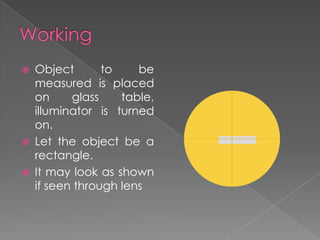 Toolmaker’s microscope(tmm) | PPTX