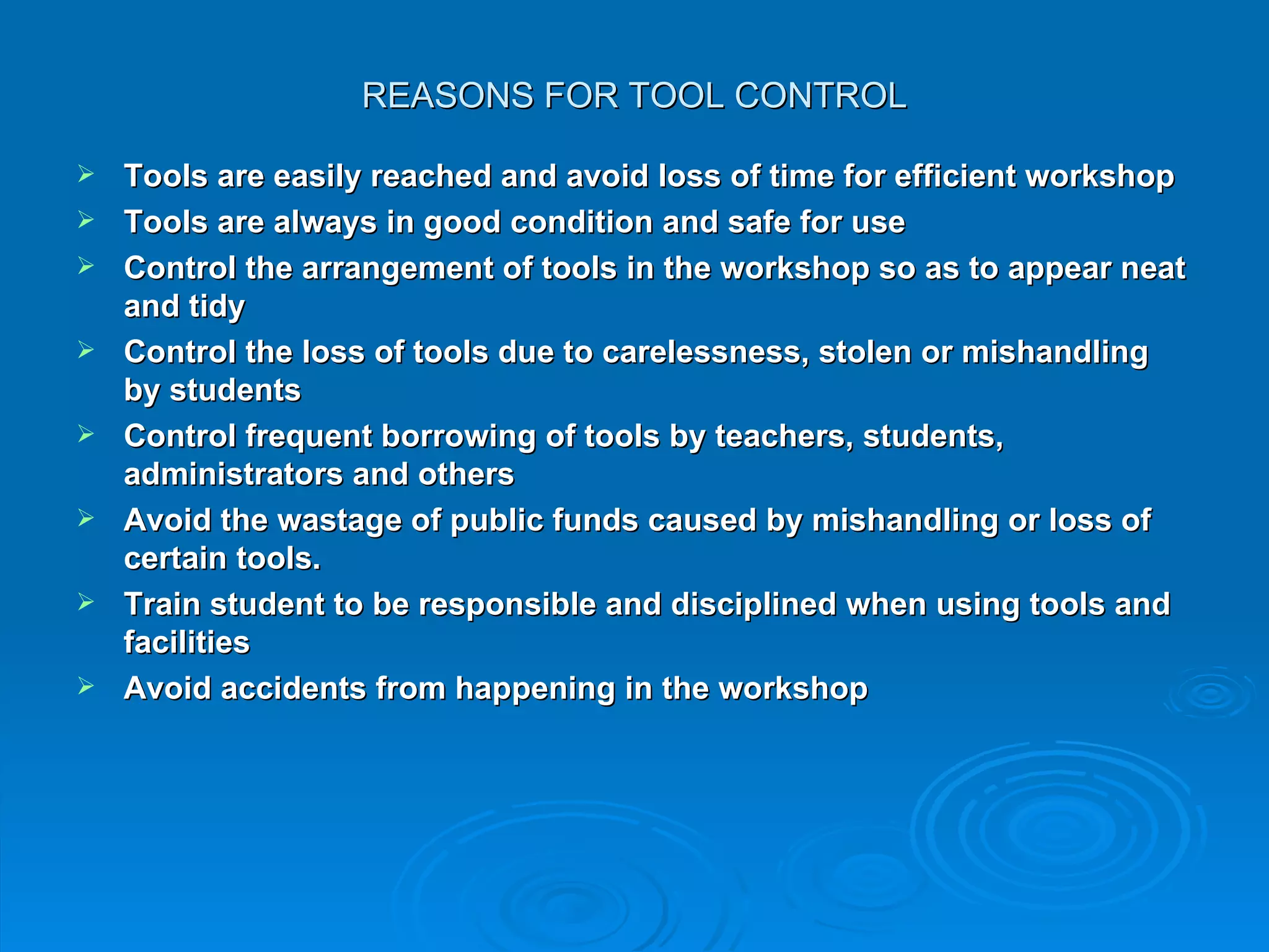 Tool managementselection and control | PPT