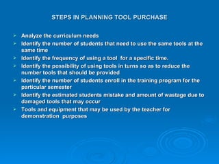 Tool managementselection and control | PPT
