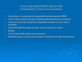 Tool managementselection and control | PPT