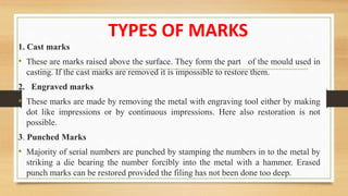 Forensic Importance of Tool marks. pptx. | PPTX