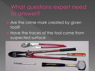 Tool marks and its forensic significance | PPTX