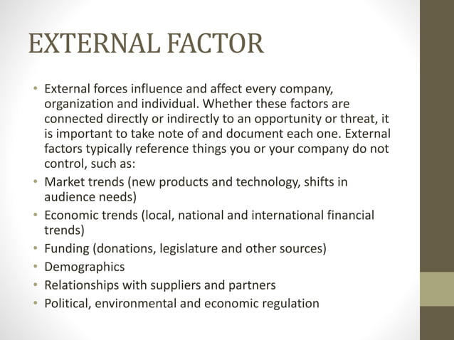 Tool of environment analysis (swot) | PPT