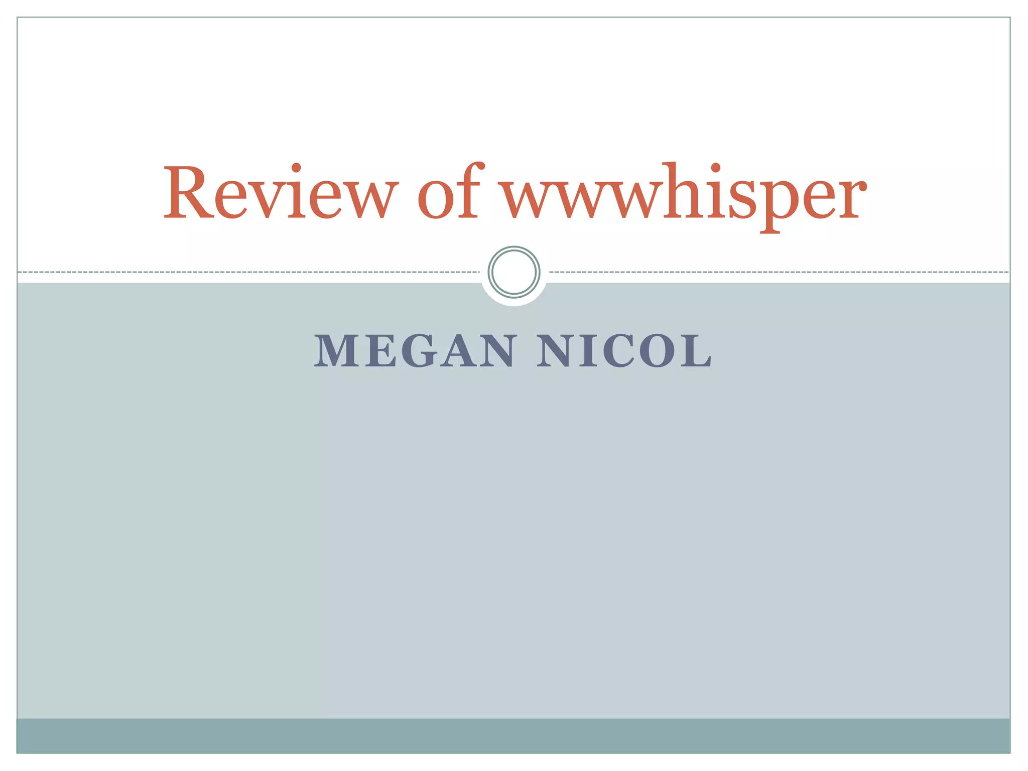 wwwhisper Tool Review | PPT