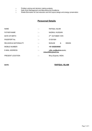 Tool room & engineering manager | PDF