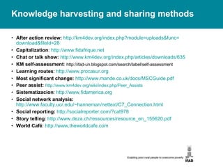 Knowledge sharing methods and tools | PPT