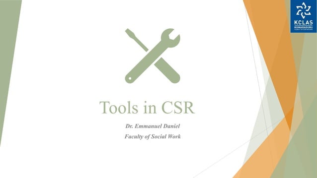 Tools in CSR | PPT