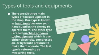 ELECTRICAL TOOLS AND EQUIPMENT (HAND, POWER, MEASURING TOOLS) | PPTX