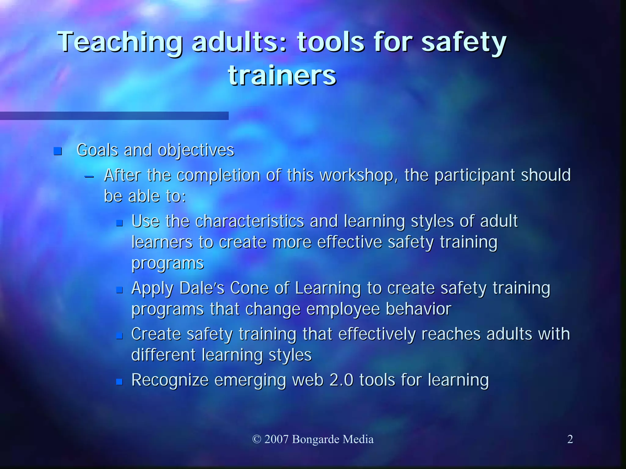 Tools For Safety Trainers | PDF