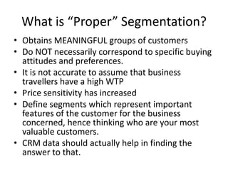 Segmentation & Revenue Management | PPT