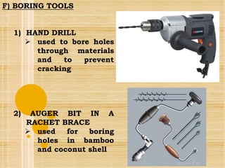 Tools and equipment in Handicrafts | PPTX