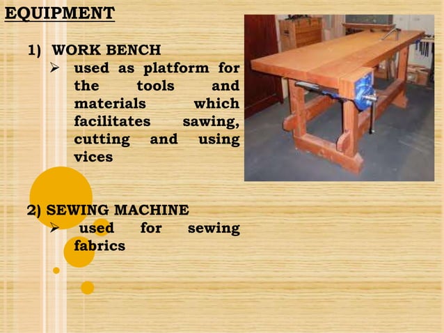 Tools and equipment in Handicrafts | PPTX | Woodworking | Arts and Crafts
