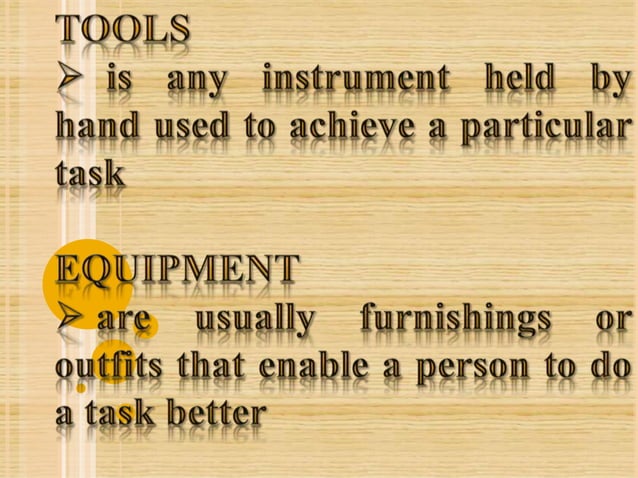 Tools and equipment in Handicrafts | PPTX | Woodworking | Arts and Crafts