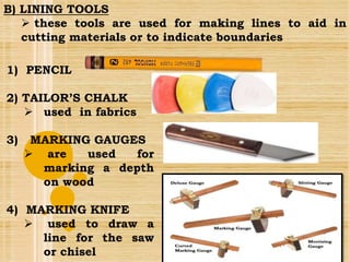 Tools and equipment in Handicrafts | PPTX