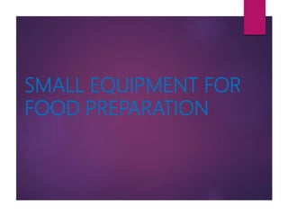 Tools and equipment | PPTX