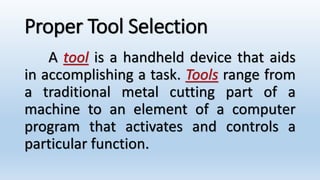 Tools and Equipment, Materials, in Css .pdf