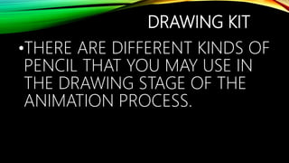 Tools and equipment in animation | PPTX