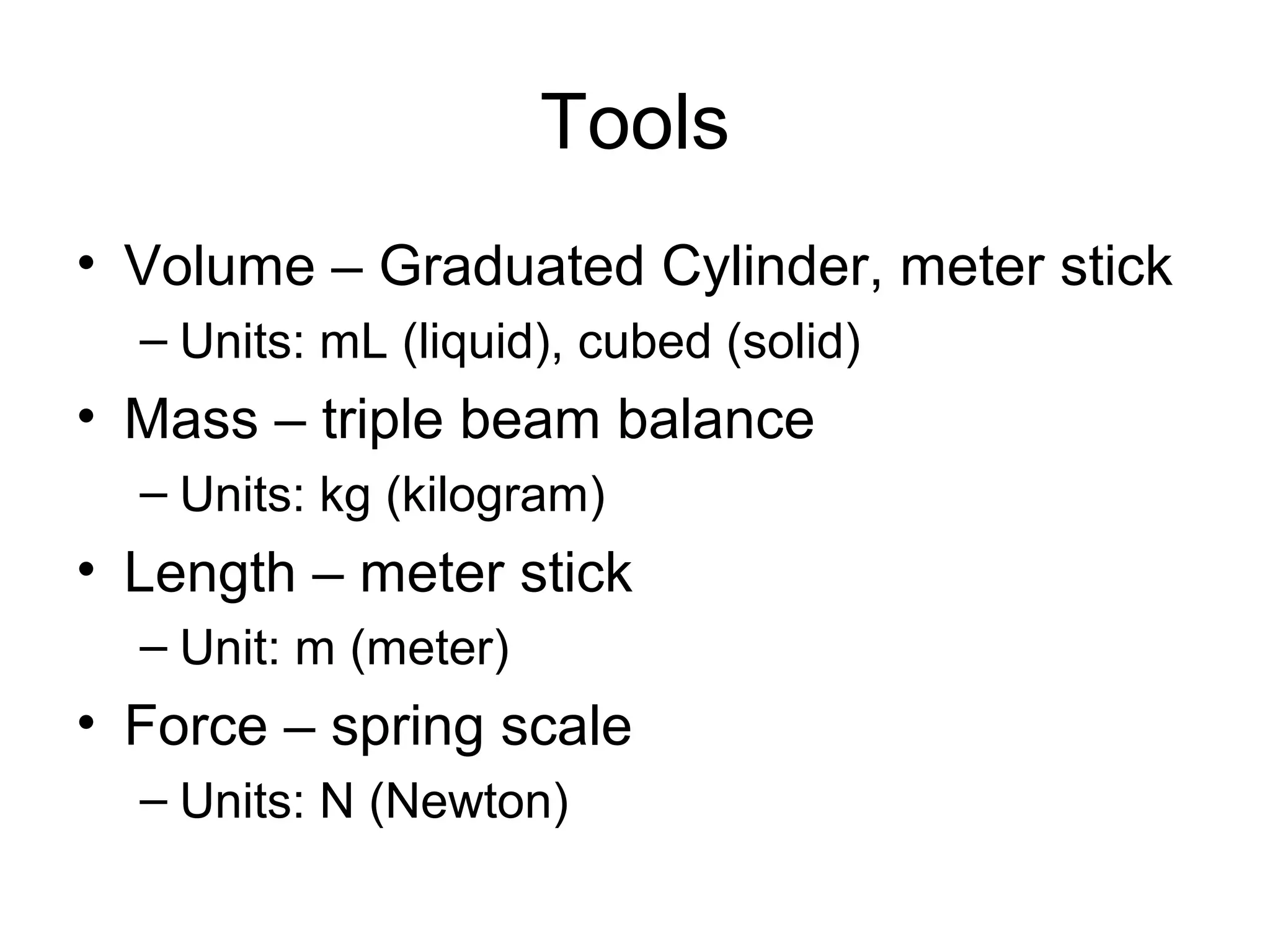 Tools and measurement | PPT