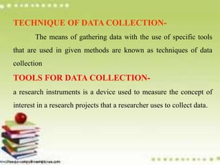 Tools and methods of data collection | PPTX
